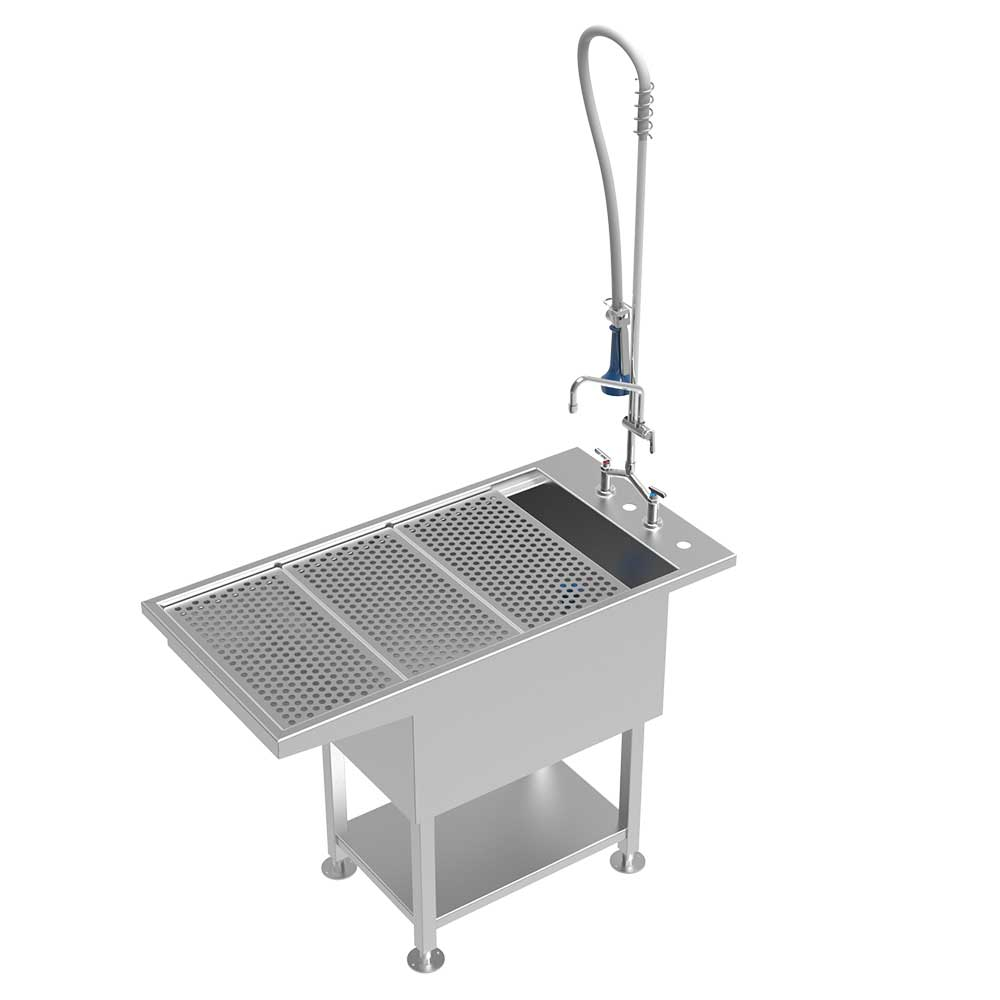 Stainless Steel Tub Table with Undershelf - TECHNIK®